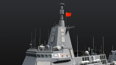 055驱逐舰 055型驱逐舰模型-军舰模型库-OBJ(.obj/.mtl)模型下载-cg模型网