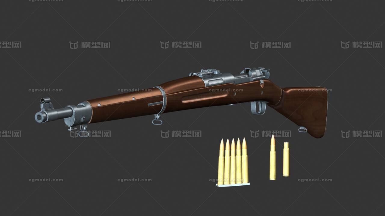春田M1903步枪 0.30口径M1903式步枪模型-枪械模型模型库-3ds Max(.max)模型下载-cg模型网