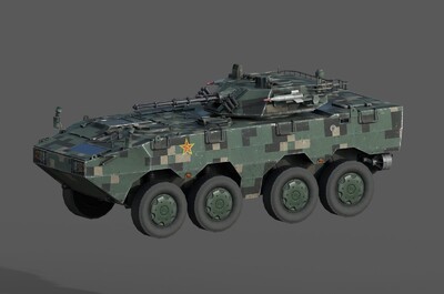 PBR ZBL-09步兵战车模型-装甲车／坦克模型库-3ds Max(.max)模型下载-cg模型网