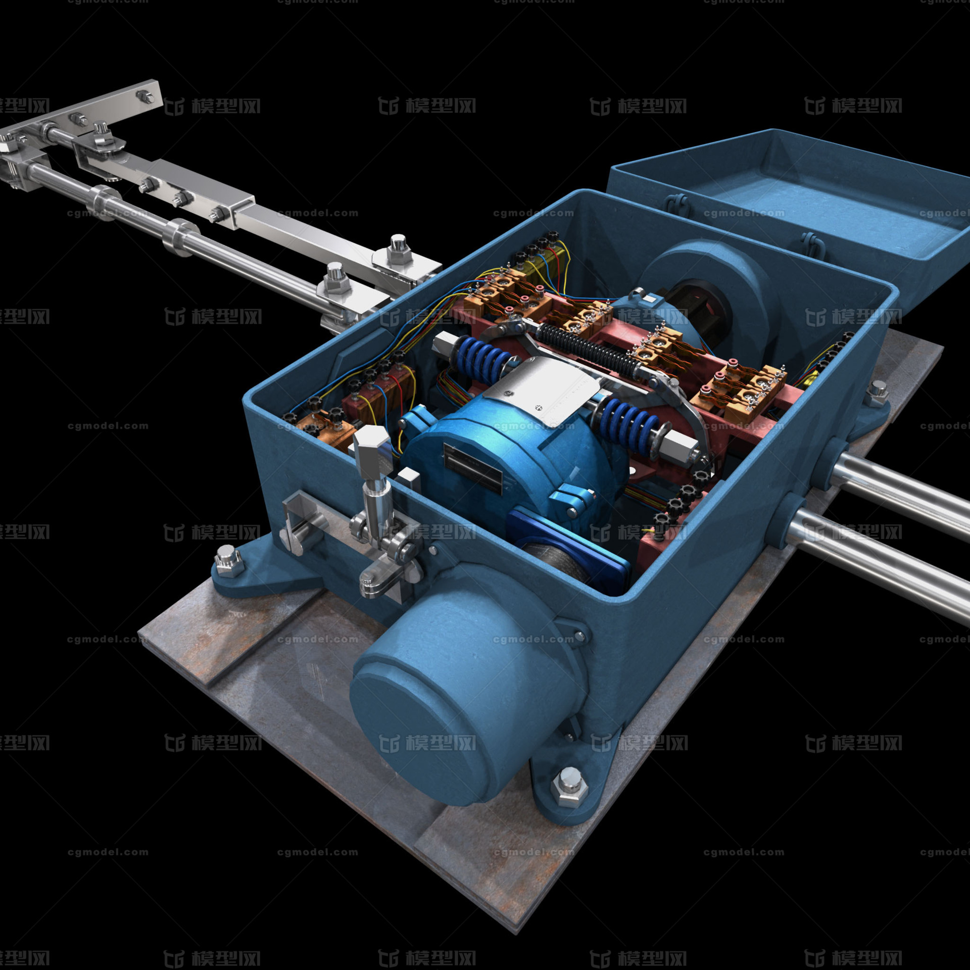 ZD6转辙机 转辙机模型-电机部件模型库-Maya(.ma/.mb)模型下载-cg模型网