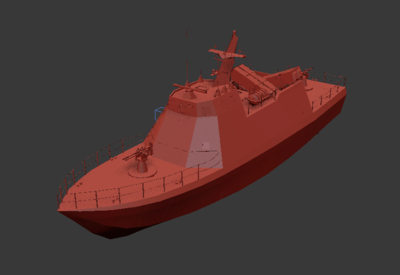 光华6号导弹艇 FACG模型-军舰模型库-3ds Max(.max)模型下载-cg模型网