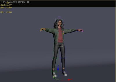 长发高中学生bip骨骼绑定模型-孩子-男模型库-3ds Max(.max)模型下载-cg模型网