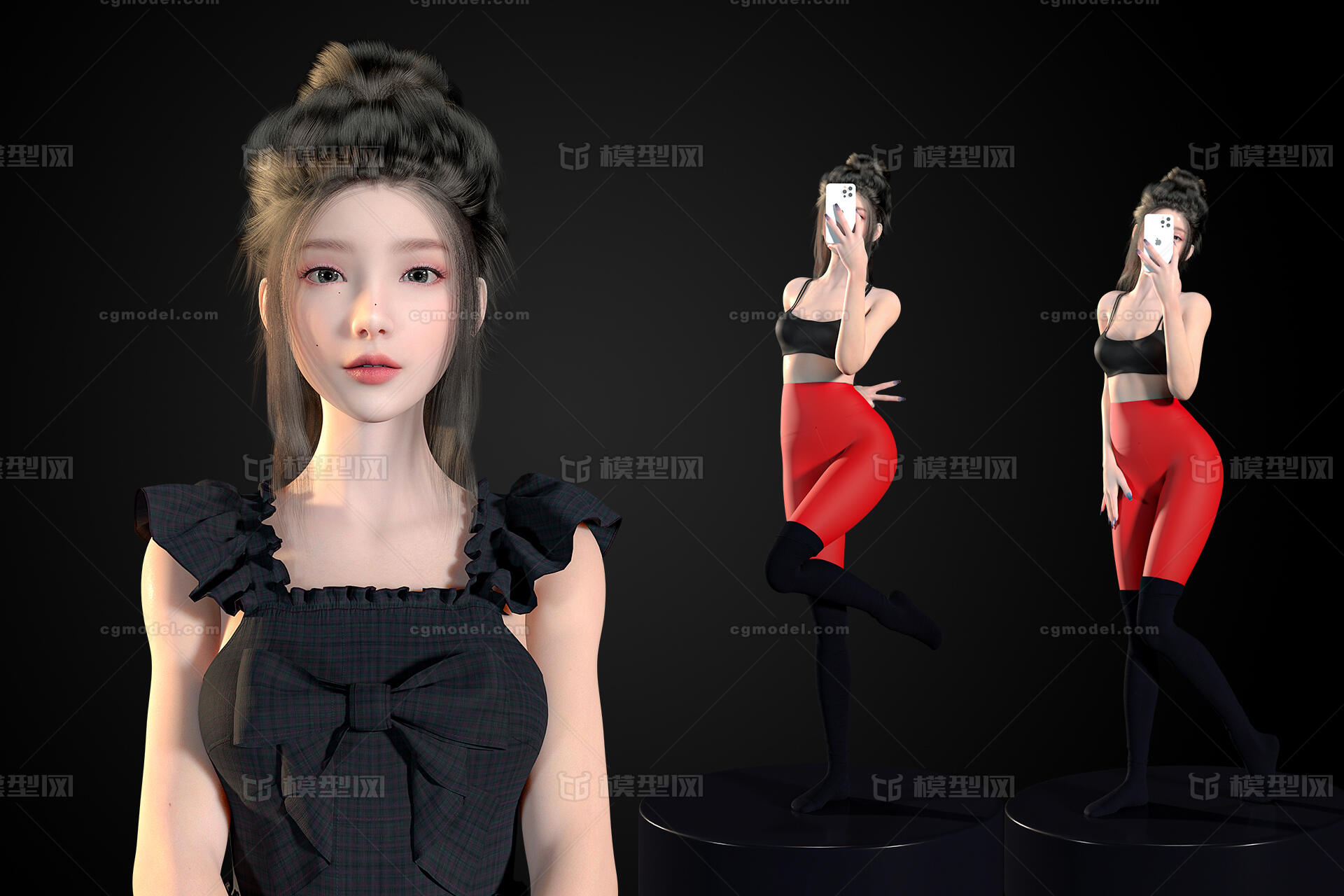 【美女名模】Danie 带绑定模型-女人模型库-Maya(.ma/.mb)模型下载-cg模型网