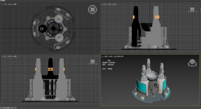 红色 警戒 盟军发电厂 RA2模型-科幻建筑模型库-FBX(.fbx)模型下载-cg模型网