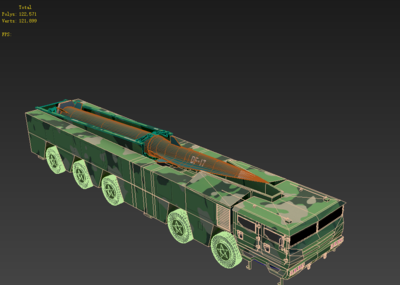 东风17 DF17模型-其他器械模型库-3ds Max(.max)模型下载-cg模型网