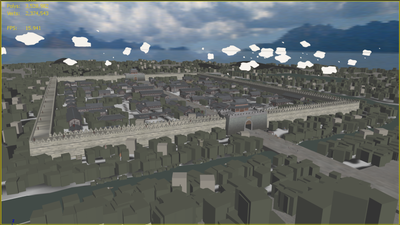 古城鸟瞰 古镇 古代建筑 城楼 城池鸟瞰_gcwm作品_场景古代场景场景古代场景_cg模型网