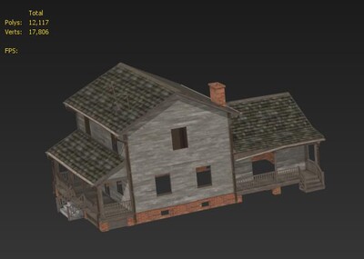 房屋 建筑 别墅 木板屋 屋子 木屋 瓦屋 豪宅 复古楼房模型-私人住宅模型库-3ds Max(.max)模型下载-cg模型网