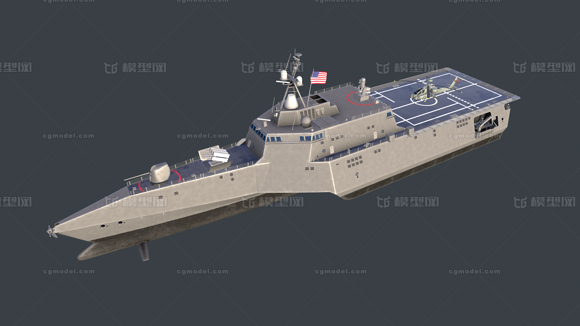 次世代材质美国海军independence独立级独立号LCS模型-军舰模型库-FBX(.fbx)模型下载-cg模型网