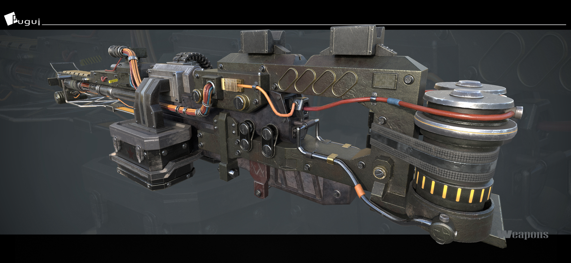 【pugui游戏】--08期场景基础班武器作品模型 - 场景/空间/建筑 - 作品模型 - CG模型网