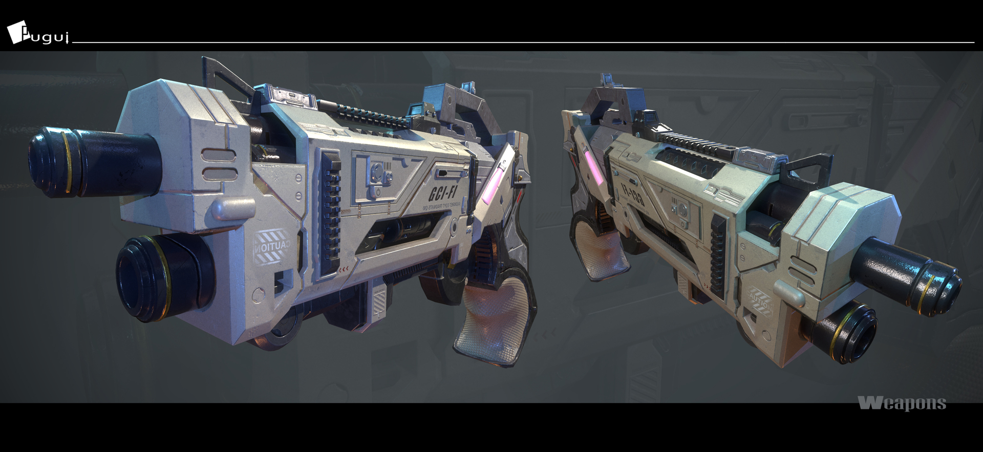 【pugui游戏】--08期场景基础班武器作品模型 - 场景/空间/建筑 - 作品模型 - CG模型网