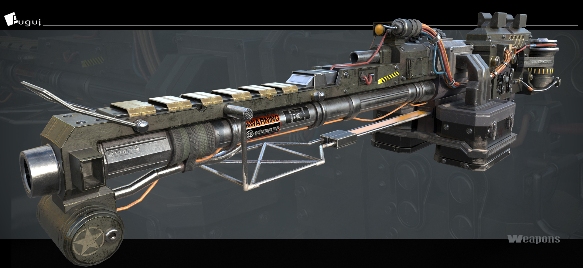 【pugui游戏】--08期场景基础班武器作品模型 - 场景/空间/建筑 - 作品模型 - CG模型网