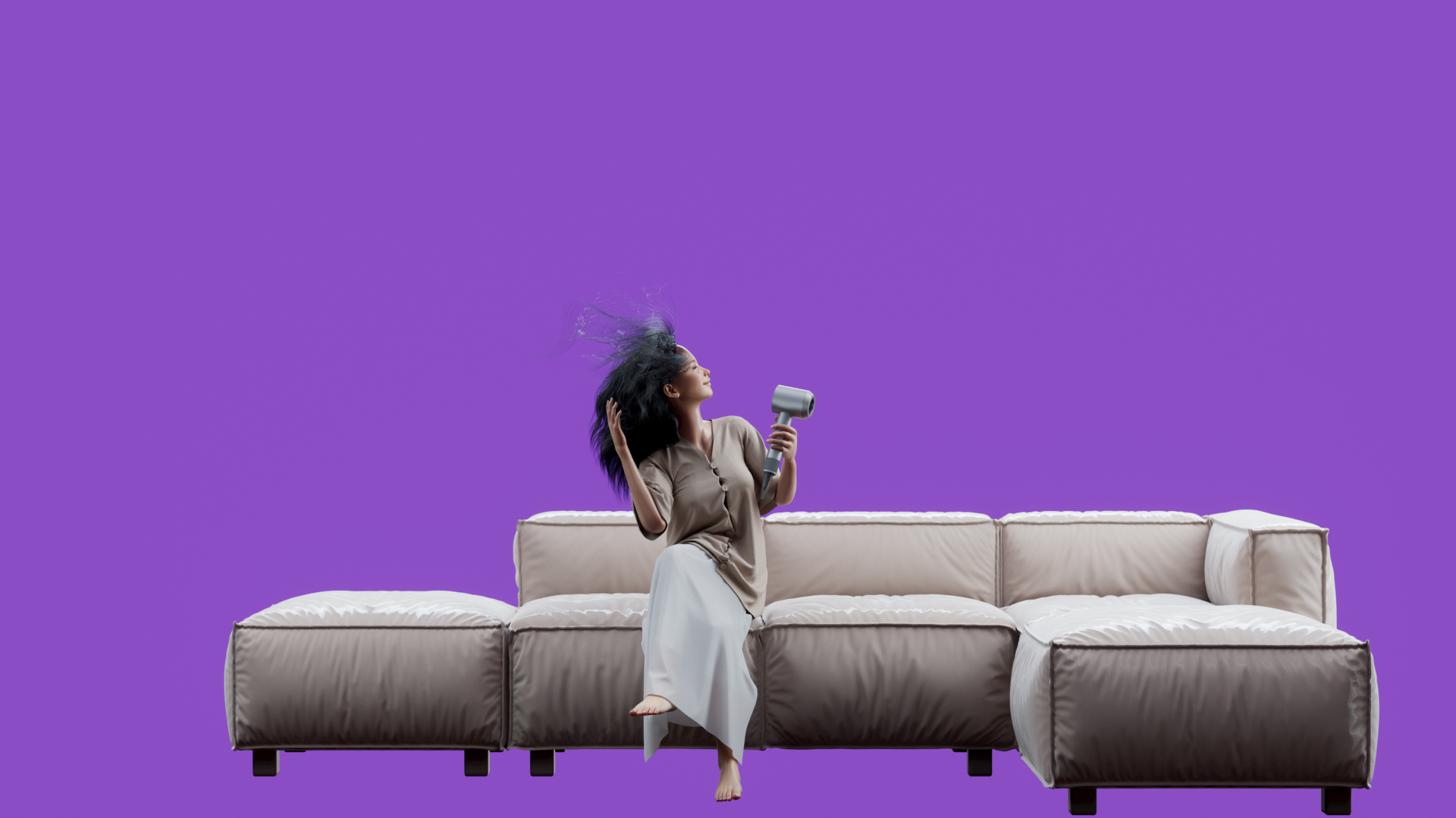 虚拟数字人 吹风机产品展示模型 - 角色/人物/生物 - 作品模型 - CG模型网