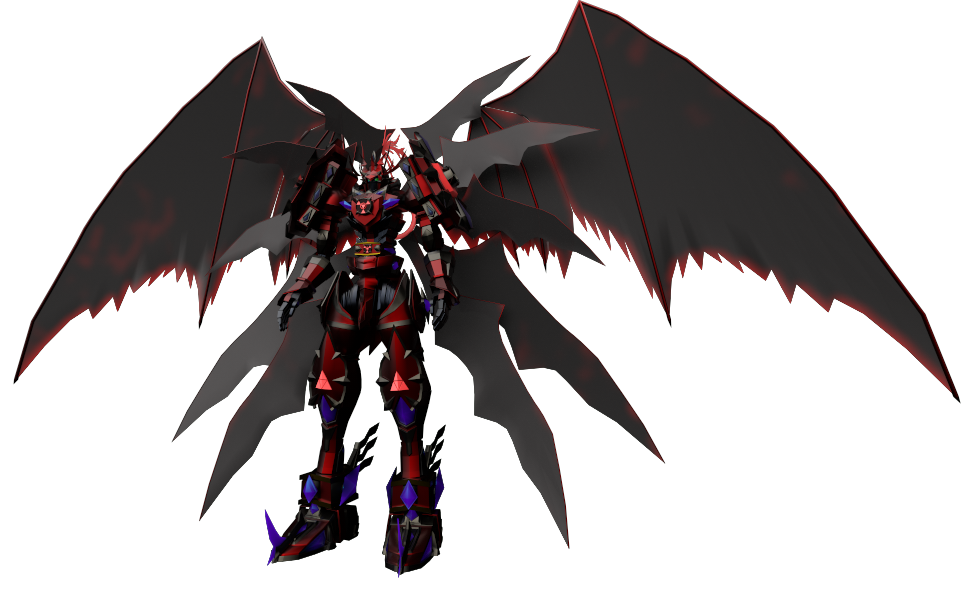 深红的堕天骑士：灭世公爵兽_谜之建模人XHM作品_角色/人物/生物_CG模型网
