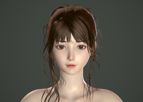 CG 次世代 原创人物贝娅娜 裸模模型-女人模型库-OBJ(.obj/.mtl)模型下载-cg模型网