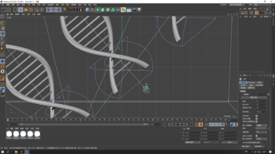 生物科技DNA螺旋 模型-细胞模型库-Cinema 4D(.c4d)模型下载-cg模型网