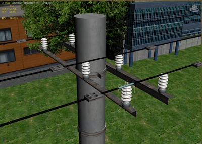 10kV架空线路停电更换直线绝缘子 电力作业场景模型-现代场景模型库-3ds Max(.max)模型下载-cg模型网