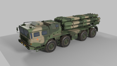 中国PHL03火箭炮03远程火箭炮经典远火模型-装甲车／坦克模型库-Maya(.ma/.mb)模型下载-cg模型网