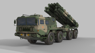 中国PHL03火箭炮03远程火箭炮经典远火模型-装甲车／坦克模型库-Maya(.ma/.mb)模型下载-cg模型网