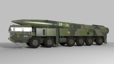 中国火箭军DF26弹道导弹东风26导弹车模型-装甲车／坦克模型库-Maya(.ma/.mb)模型下载-cg模型网