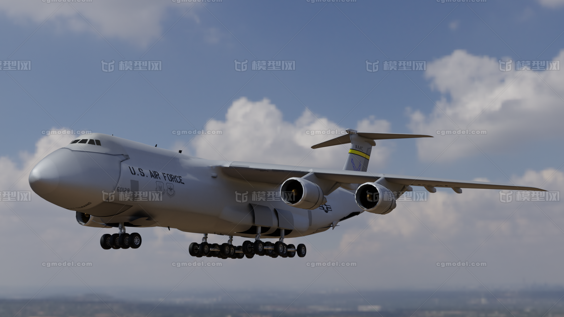 C-5战略运输机 C-5模型-军用飞机模型库-3ds Max(.max)模型下载-cg模型网