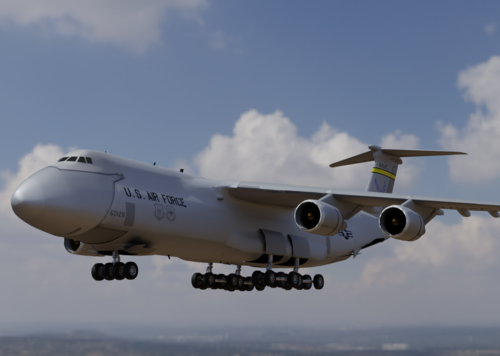 C-5战略运输机 C-5模型-军用飞机模型库-3ds Max(.max)模型下载-cg模型网