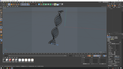 简约医疗DNA双螺旋元素模型-神经模型库-Cinema 4D(.c4d)模型下载-cg模型网