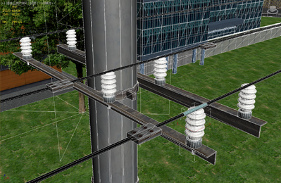 10kV架空线路停电更换直线绝缘子 电力作业场景模型-现代场景模型库-3ds Max(.max)模型下载-cg模型网