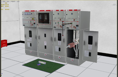 10kV负荷开关柜组合电器停电更换熔管 电力作业场景模型-场景部件模型库-3ds Max(.max)模型下载-cg模型网