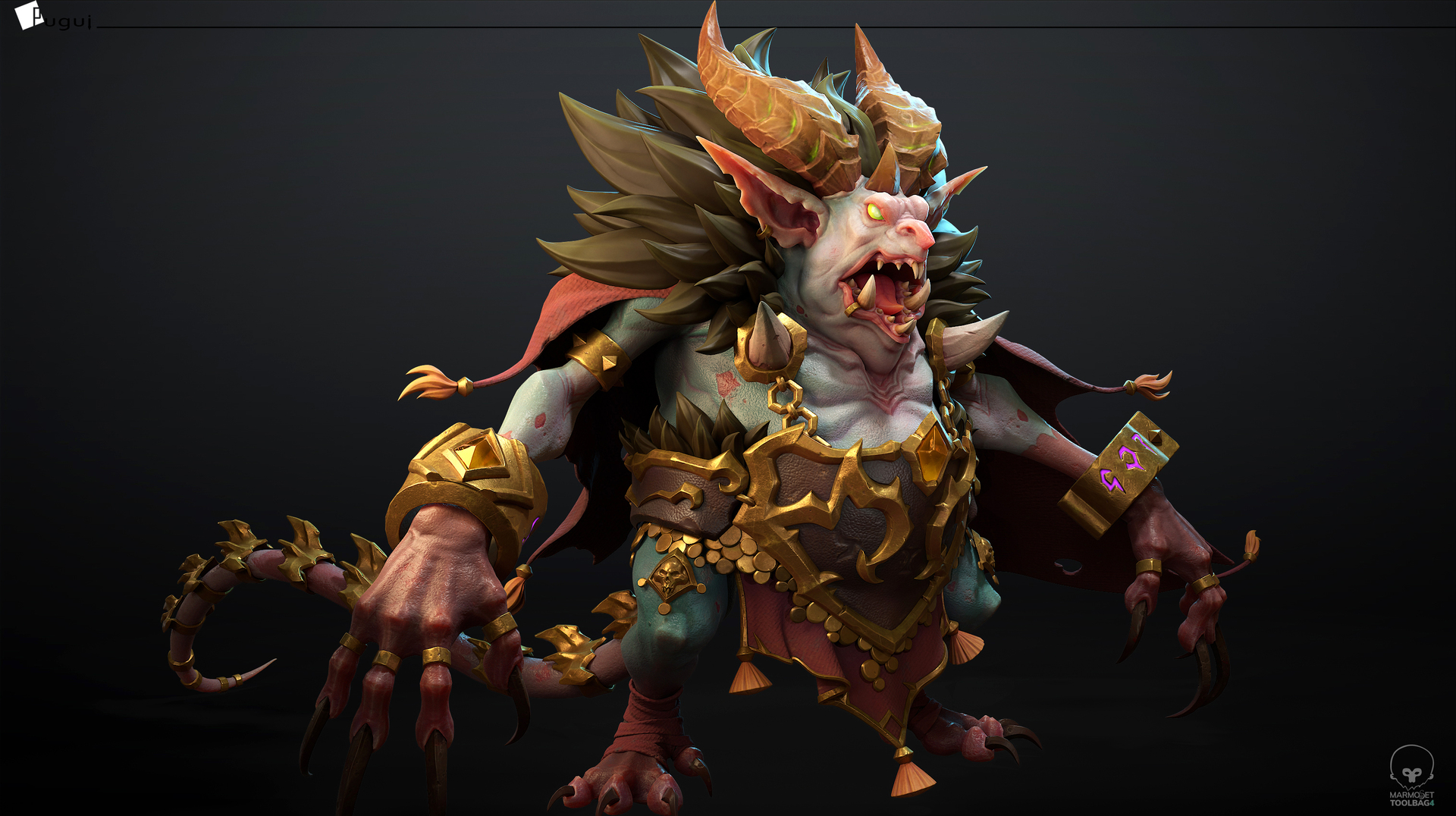 【pugui游戏】--05期次时代角色网络班--孙华杰同学作品模型 - 角色/人物/生物 - 作品模型 - CG模型网