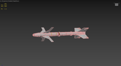AIM-9P响尾蛇空空导弹模型-火炮器械模型库-FBX(.fbx)模型下载-cg模型网