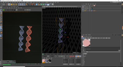 生物dna链 双螺旋分子结构模型-细胞模型库-Cinema 4D(.c4d)模型下载-cg模型网