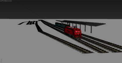 HXD3D火车场景 铁路轨道模型-火车/轨道车模型库-3ds Max(.max)模型下载-cg模型网