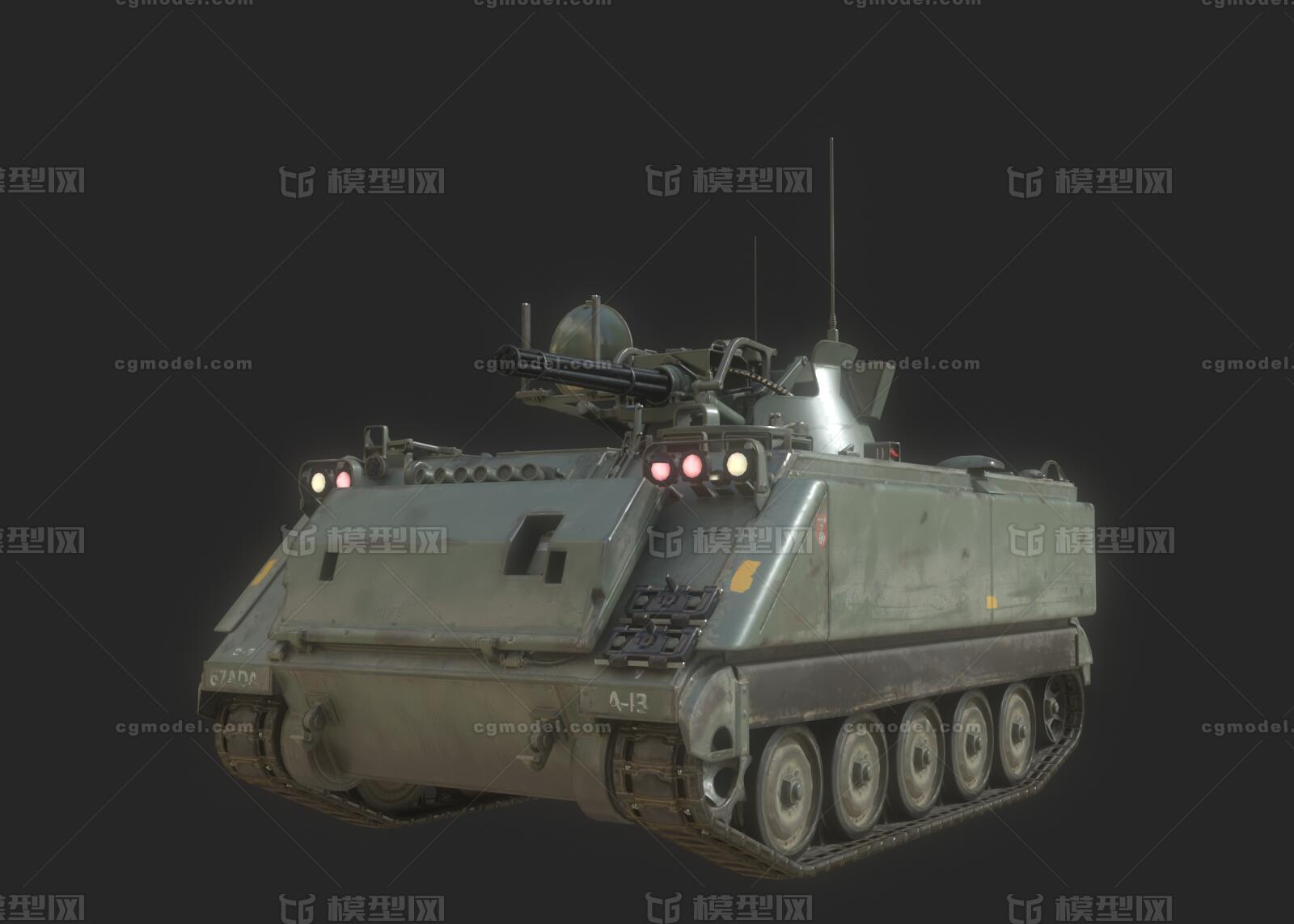 PBR 两涂装韩国美制M163型装甲防空车模型-装甲车／坦克模型库-3D Studio(.3ds)模型下载-cg模型网