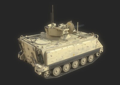 PBR 两涂装韩国美制M163型装甲防空车模型-装甲车／坦克模型库-3D Studio(.3ds)模型下载-cg模型网