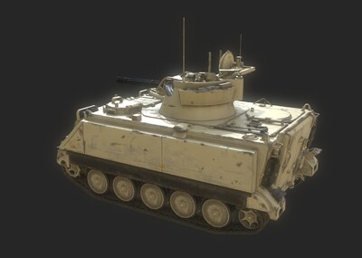 PBR 两涂装韩国美制M163型装甲防空车模型-装甲车／坦克模型库-3D Studio(.3ds)模型下载-cg模型网