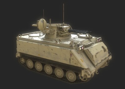 PBR 两涂装韩国美制M163型装甲防空车模型-装甲车／坦克模型库-3D Studio(.3ds)模型下载-cg模型网