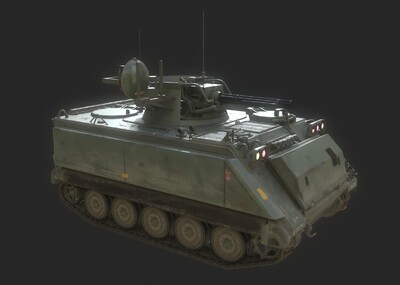 PBR 两涂装韩国美制M163型装甲防空车模型-装甲车／坦克模型库-3D Studio(.3ds)模型下载-cg模型网