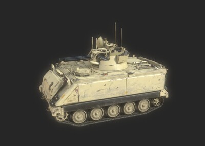 PBR 两涂装韩国美制M163型装甲防空车模型-装甲车／坦克模型库-3D Studio(.3ds)模型下载-cg模型网