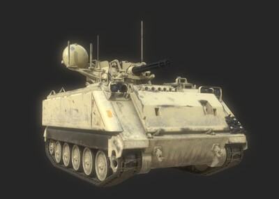 PBR 两涂装韩国美制M163型装甲防空车模型-装甲车／坦克模型库-3D Studio(.3ds)模型下载-cg模型网