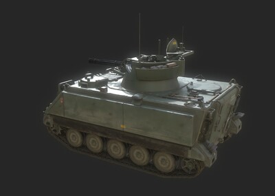 PBR 两涂装韩国美制M163型装甲防空车模型-装甲车／坦克模型库-3D Studio(.3ds)模型下载-cg模型网
