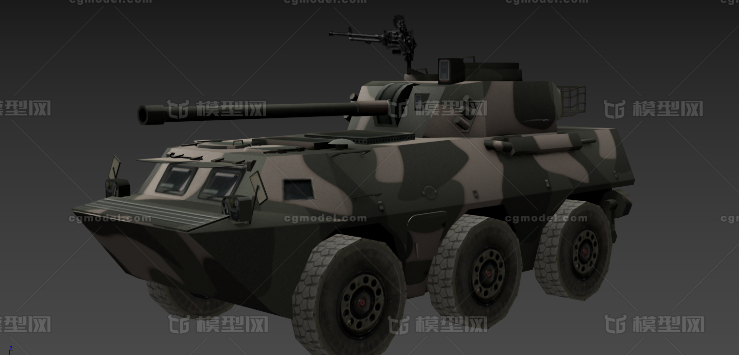 中国PLL05式自行迫榴炮 PLL-05式120mm自行迫榴模型-装甲车／坦克模型库-3ds Max(.max)模型下载-cg模型网