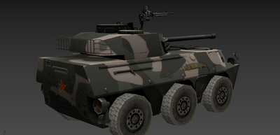 中国PLL05式自行迫榴炮 PLL-05式120mm自行迫榴模型-装甲车／坦克模型库-3ds Max(.max)模型下载-cg模型网