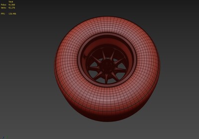 F1轮毂 赛车轮毂模型-车辆部件模型库-FBX(.fbx)模型下载-cg模型网