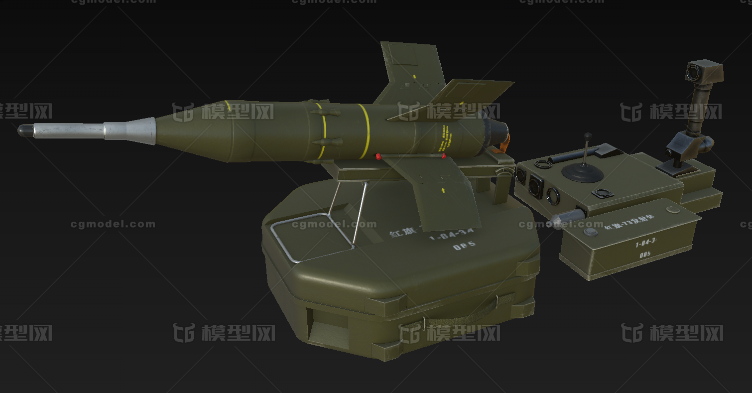 红箭73 HJ-73模型-枪械模型模型库-3ds Max(.max)模型下载-cg模型网