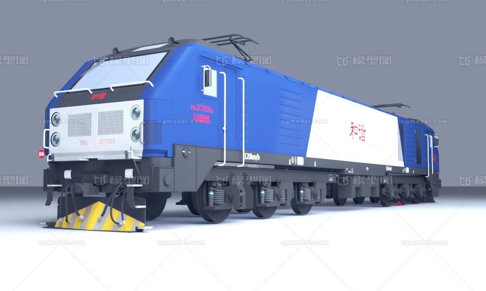 HXD2C型电力机车\火车模型-火车/轨道车模型库-3ds Max(.max)模型下载-cg模型网