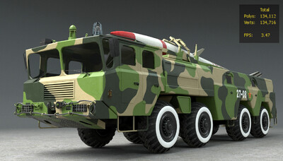 DF-11 东风-11甲模型-其他器械模型库-3ds Max(.max)模型下载-cg模型网