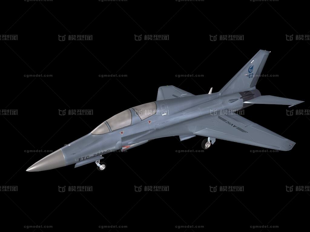 中航工业 FTC2000G模型-军用飞机模型库-3ds Max(.max)模型下载-cg模型网