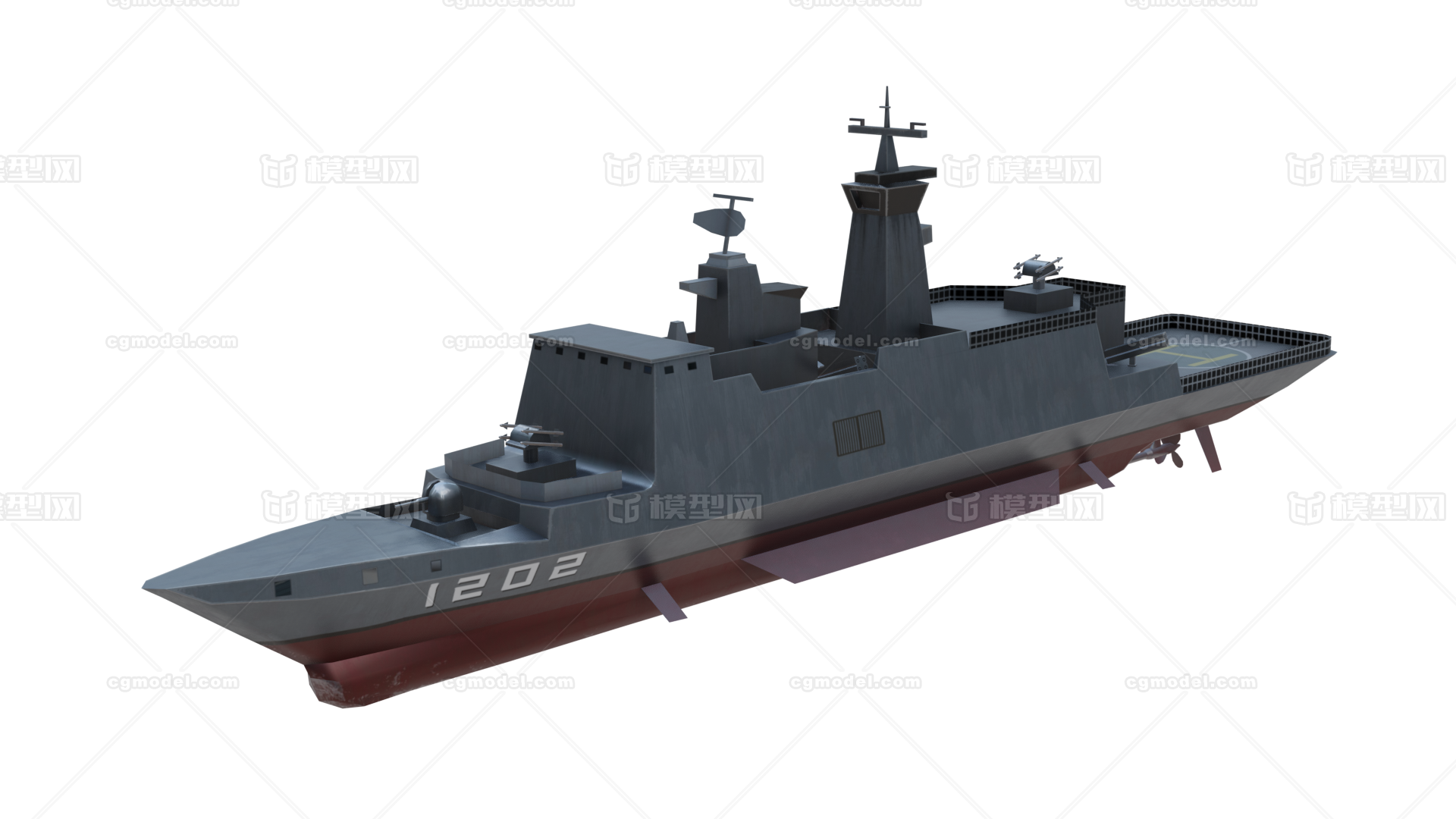 康定级护卫舰 护卫舰模型-军舰模型库-3ds Max(.max)模型下载-cg模型网