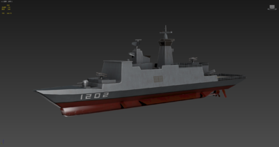 康定级护卫舰 护卫舰模型-军舰模型库-3ds Max(.max)模型下载-cg模型网