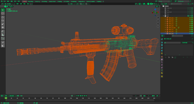 QBZ 191突击步枪模型-枪械模型模型库-Blender(.blend)模型下载-cg模型网